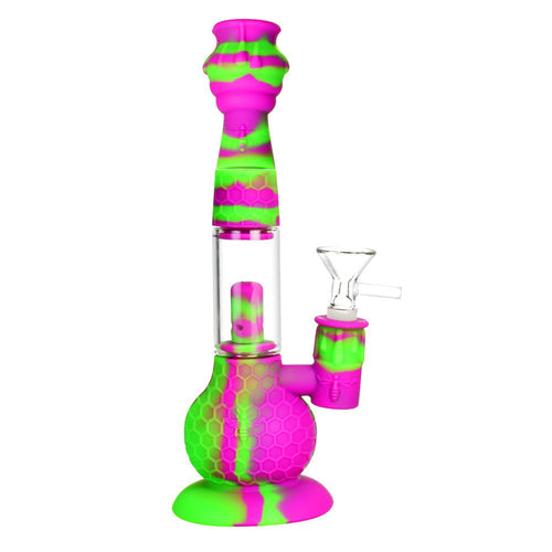 Mission Dispensary 9” Beehive 2-in-1 Silicone Bong & Dab Straw
