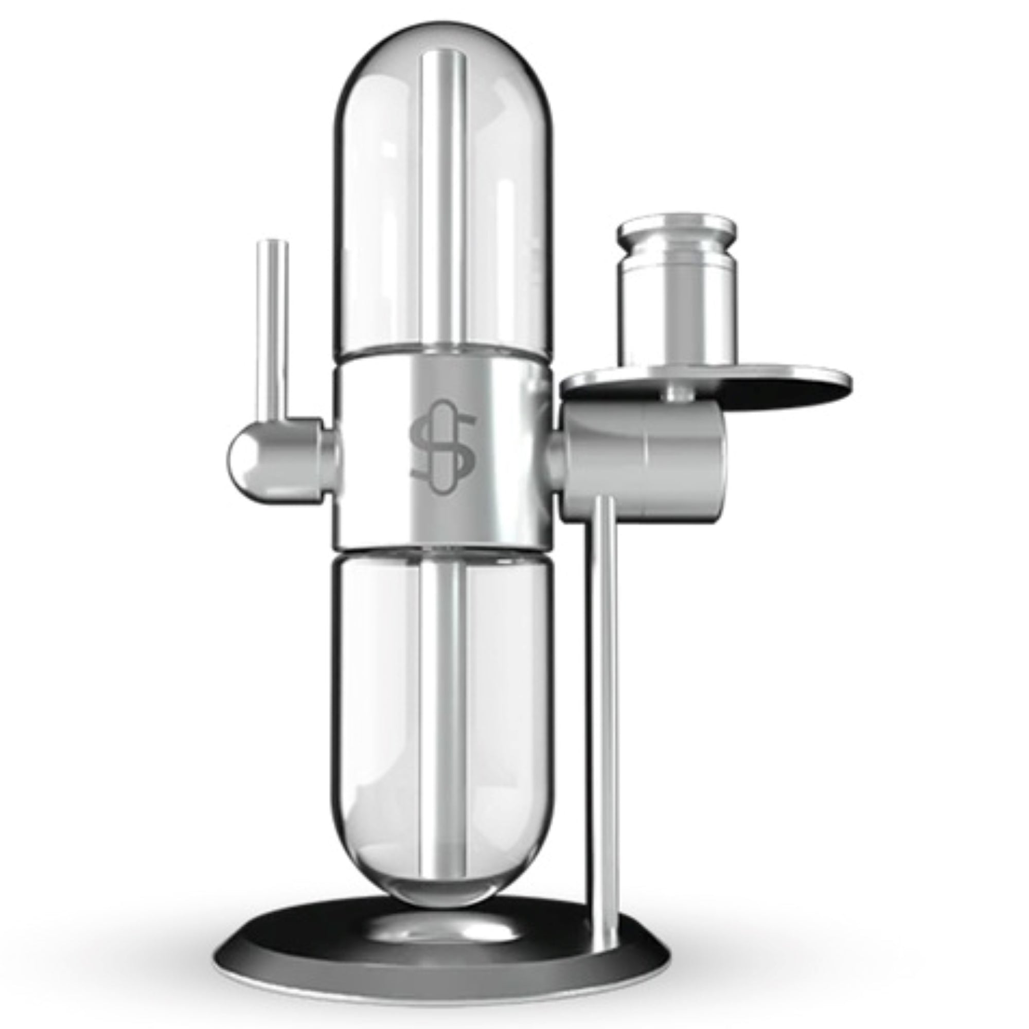 Stündenglass Polished Silver Gravity Pipe | Rotating Gravity Bong ...